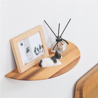 Cina Pacchetto regalo Set di 3 scaffali galleggianti in legno di acacia per soggiorno camera da letto casa di campagna in vendita