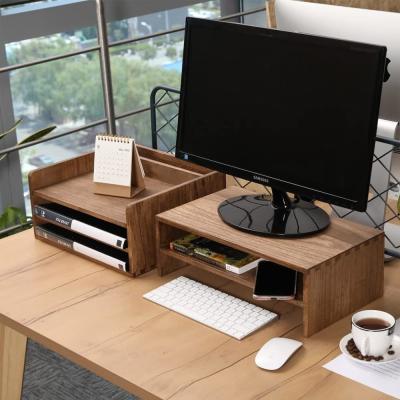China Holz-Desktop-Dateiordner-Speicher-Tray-Organisator Stand für Büro-Dokumenten-Rack Mail Sorter zu verkaufen