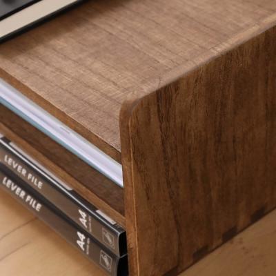 China Holz-Desktop-Dateiordner-Speicher-Tray-Organisator Stand für Büro-Dokumenten-Rack Mail Sorter zu verkaufen