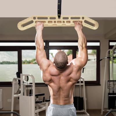 China Improve Finger Grip Wooden Theme Portable Rock Climbing Hang board with Suspension Training Function for sale