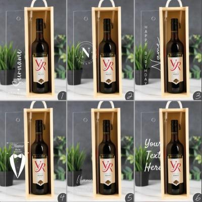 Cina Scatola di vino in legno fatta a mano con incisione laser personalizzata e coperchio scorrevole personalizzato in vendita