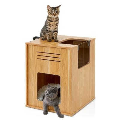 Cina Gatti all'interno Casa grande per gatti con grattacapo Logo personalizzato Acceptabile legno massello in vendita