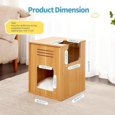 Cina Gatti all'interno Casa grande per gatti con grattacapo Logo personalizzato Acceptabile legno massello in vendita