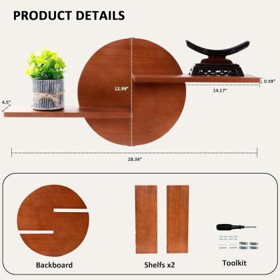 China Non-folding Rack Round Decorative Display Wall Mount Shelf Hanging Shelves High Quantity for sale
