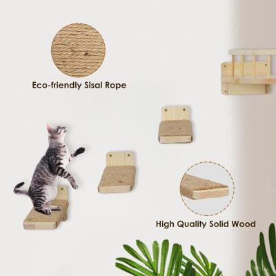 Cina Colore macchiato ripiani per gatti e cullati Disegno in legno sostenibile ripiani per gatti in vendita