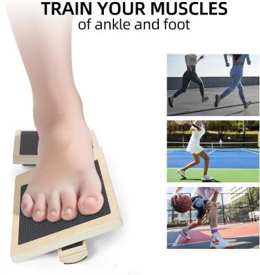 Cina ArtDecor Wood Wobble Non-Slip Board Exerciser a piede singolo per allenamento del ginocchio e della caviglia in vendita