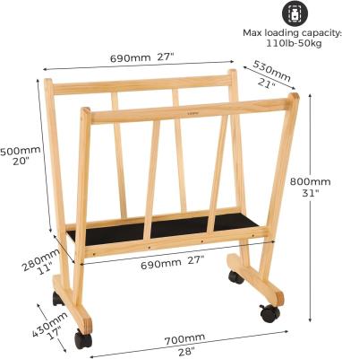 Cina 202406 Rack di stampa in legno grande con casse rotanti Disponibile e immagazzinato in bagno con logo personalizzato in vendita