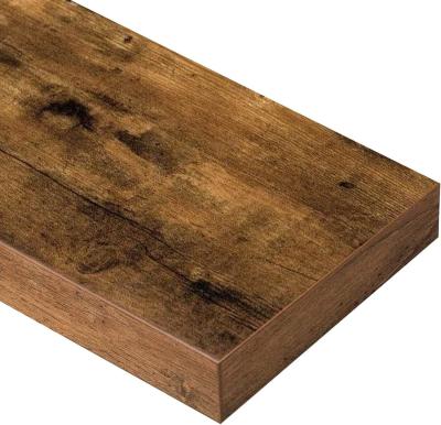 Cina In legno montato a parete Rustico Marrone Set di 2 Decorazioni Agriturismo Bagno Mensole galleggianti in vendita