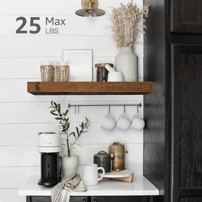 Cina In legno montato a parete Rustico Marrone Set di 2 Decorazioni Agriturismo Bagno Mensole galleggianti in vendita