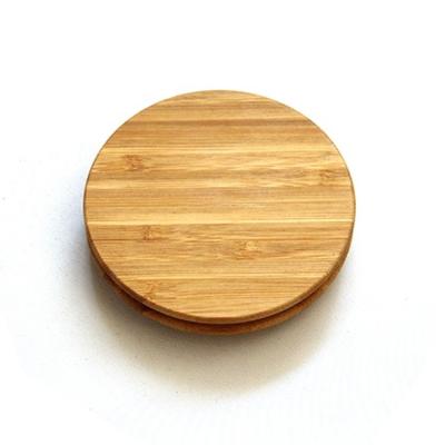 Cina Capo in legno di bambù a forma rotonda personalizzato per portacandele in vetro in vendita