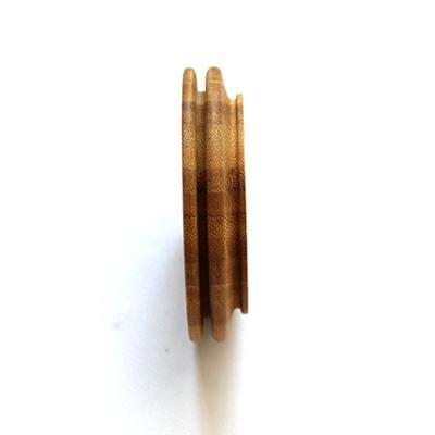 Cina Capo in legno di bambù a forma rotonda personalizzato per portacandele in vetro in vendita