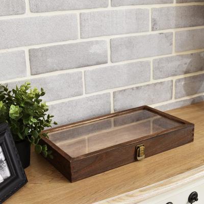 China Rectangle Wooden Jewelry Tray With LED for Custom Natural Wood Jewelry Holder Boxes for sale