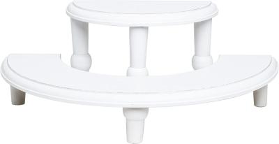 China Half Moon Dessert Display Stand 2-Tier Wooden Display Risers for Display Collections for sale