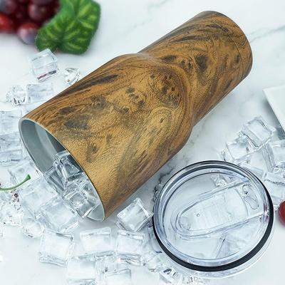 Cina Barattolo di grano di legno 30oz Acciaio inossidabile Tazza idrossicurata per bevande calde e fredde in vendita