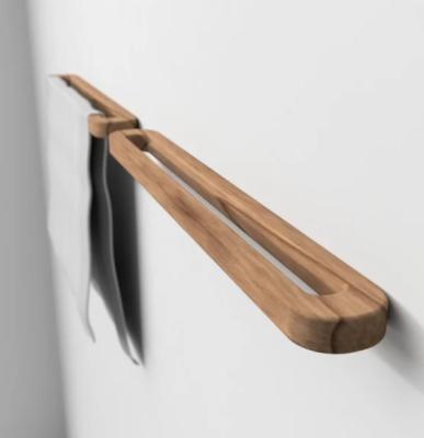 Cina Come richiesta bagno porta asciugamani in legno montato a parete asciugatore lungo appendiabiti display rack in vendita