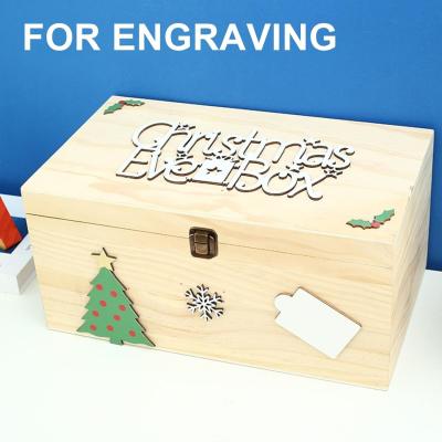 China 10.6 x 8 x 5.7 inch houten opslagdoos met hangend deksel aangepast logo aanvaardbaar Te koop