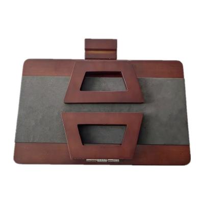 China Storage Trays Modern Design Bamboo Sofa Tray Wooden Couch Arm Table for sale