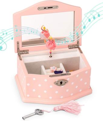 China Handmade Swan Lake Wind-Up Music Box for Girls and Teens Rectangle Jewelry Organizer for sale