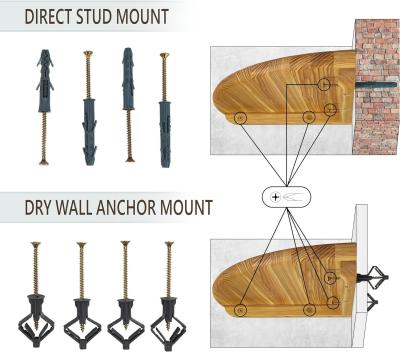Cina Mensola di angolo in legno montata a parete per accessori televisivi e per la conservazione di fotogrammi per piccole piante in vendita