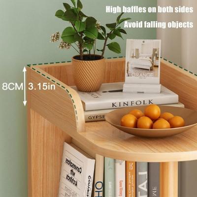 China Home Office Free-Standing Wooden Bookshelf Wall Corner Bookcase Custom Design Organizer for sale