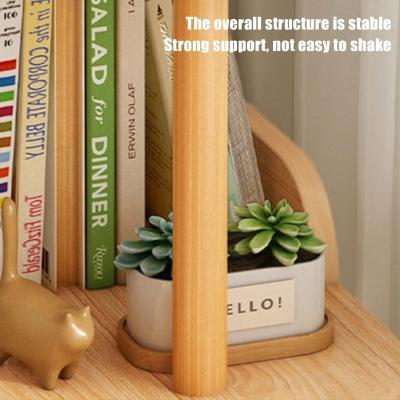China Home Office Free-Standing Wooden Bookshelf Wall Corner Bookcase Custom Design Organizer for sale