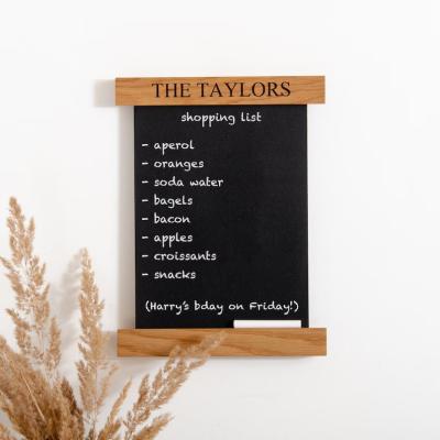 China 202406 Floating Framed Notice Board Score Card Board Wooden Scoreboard with Chalkboard for sale