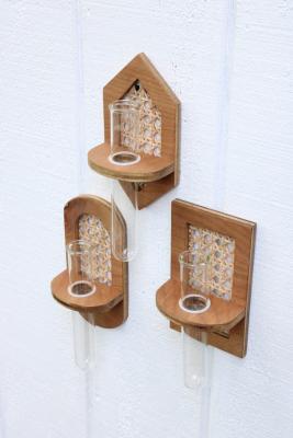 China Wall Hanging Boho Hydro Planter Wall Planter with Silk-screen Printing/Burned for sale
