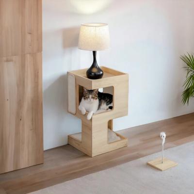 中国 カスタマイズされた形 猫の登り スクラッチャー トイツリー 猫の家用の現代的な木製ペットプレゼント 販売のため