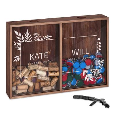 China Op maat gemaakt houten doos voor verjaardag en trouwgeschenk Matt Laminatie Printing Handling Te koop