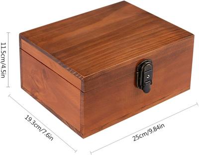 中国 TIMBER オーダーメイド 飾り手工 大型 木箱 9.3X7.6X4.5 インチ オーダーメイド 販売のため