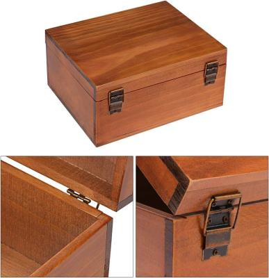 中国 TIMBER オーダーメイド 飾り手工 大型 木箱 9.3X7.6X4.5 インチ オーダーメイド 販売のため