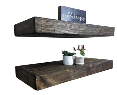 Cina Stile rustico ripiani galleggianti in legno spessore 3 pollici profondità 10 pollici personalizzabili OEM ODM in vendita