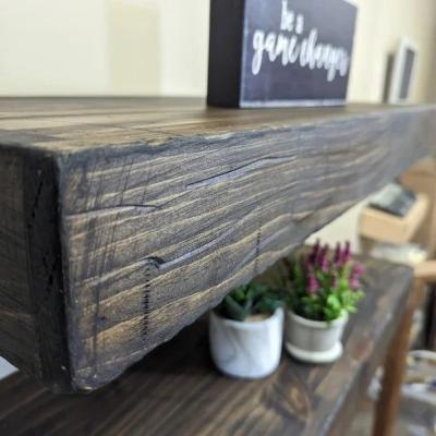 Cina Stile rustico ripiani galleggianti in legno spessore 3 pollici profondità 10 pollici personalizzabili OEM ODM in vendita