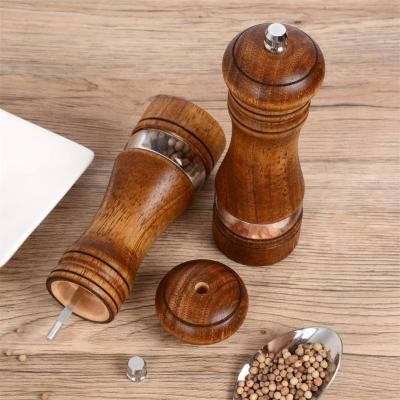 Cina Set di triturazione di sale e pepe in legno meccanismo di triturazione in ceramica regolabile per l'industria alimentare in vendita