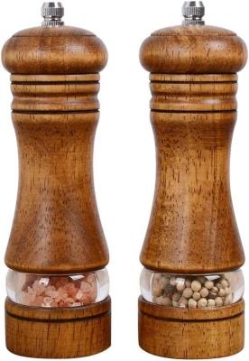 Cina Set di triturazione di sale e pepe in legno meccanismo di triturazione in ceramica regolabile per l'industria alimentare in vendita
