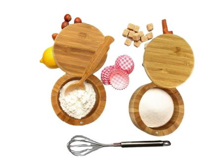 Cina Barattoli di spezie in vetro da 120 ml con coperchi di bambù Soluzione di stoccaggio naturale e che risparmia spazio in vendita