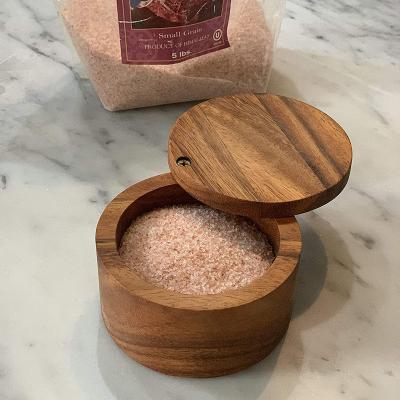 China Customized Size Wooden Lid Tea Sugar Container Bin Food Storage Box Jar Spice Jar Set for sale