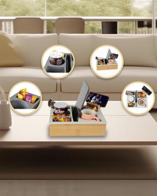 Cina Sofa in legno di bambù impermeabile organizzatore di snack per la stampa in vendita