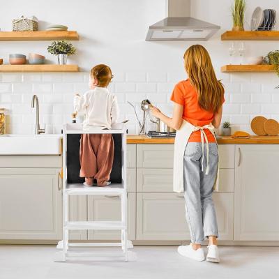 China Children Kitchen Step Stool Learning Standing Tower with Adjustable Platform Mail Packing for sale