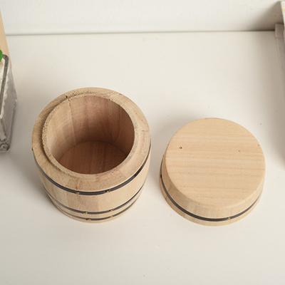 China Wooden Plain Color Storage Barrel Customizable for Your Preferences for sale