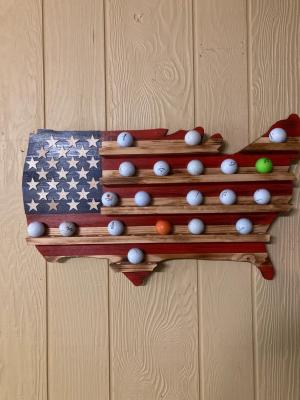 Cina Tenitore di palla da golf in legno per palla da golf nel soggiorno in vendita
