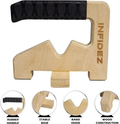 Cina Manici di legno per tirare e spingere in su, supporto per la fascia di resistenza, attrezzatura calistenica antiscivolo in vendita