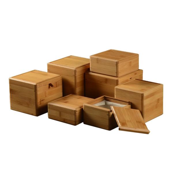 Quality Material Structure Solid Wood Handmade Rectangle Knick Knacks Jewelry Bamboo Gift Box for sale