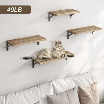 China Popular Custom Size Color Set of 5 Rustic Wood Floating Shelves for Bathroom Decor for sale