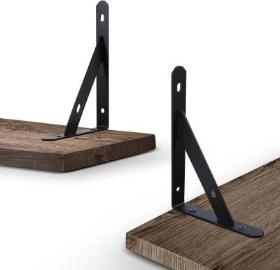Cina Dimensioni personalizzate Materiale colore angolo di legno rustico scaffali galleggianti set a parete di 4 in vendita