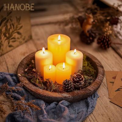 Cina Tavolo di servizio in legno su misura Decorazione di portacandele rustica rotonda per attrezzi e design per torte in vendita