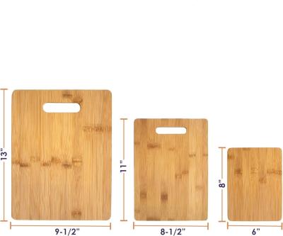 China Extra Large Bamboo 3-Piece Cutting Board for Custom Size and Silk-Screen Printing for sale