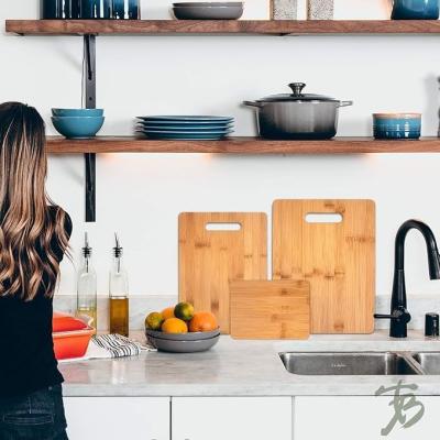 China Extra Large Bamboo 3-Piece Cutting Board for Custom Size and Silk-Screen Printing for sale