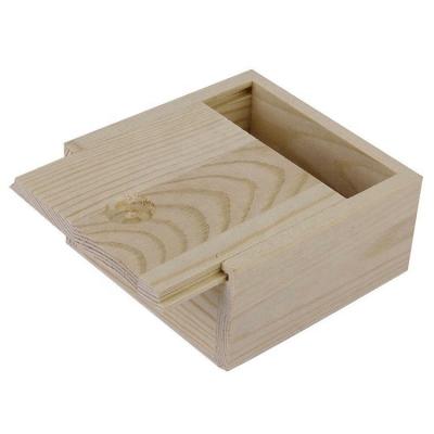 China Sliding Lid Wooden Box for Small Christmas Gifts in Custom Size and Unfinished Material for sale