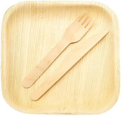 China Eco-Friendly 20 Pack Biodegradable Palm Leaf Plates 10 Inch Square Sturdy Like Bamboo Disposable Elegant for sale